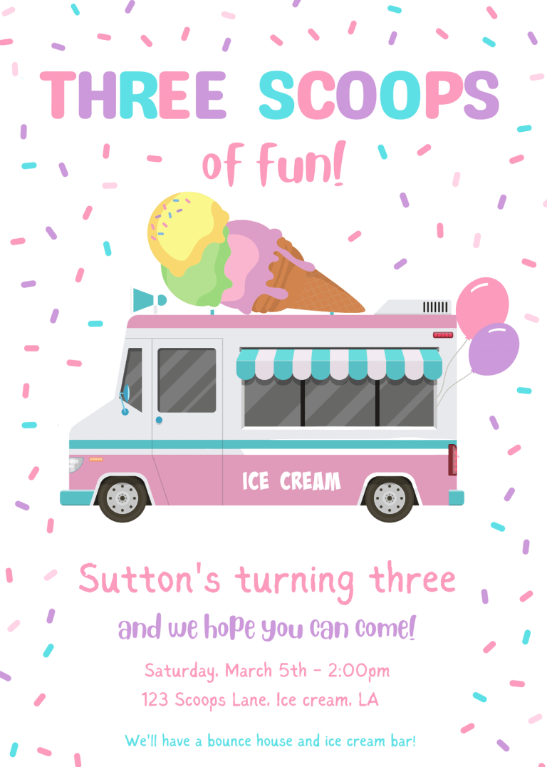 3 Scoops of Fun! Third Birthday